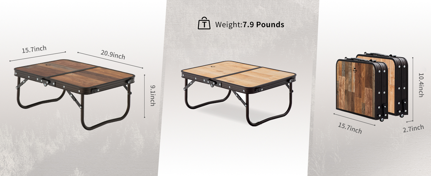 Amazon.com : Naturehike Small Camping Folding Table, Portable Camping Side Tables with ...