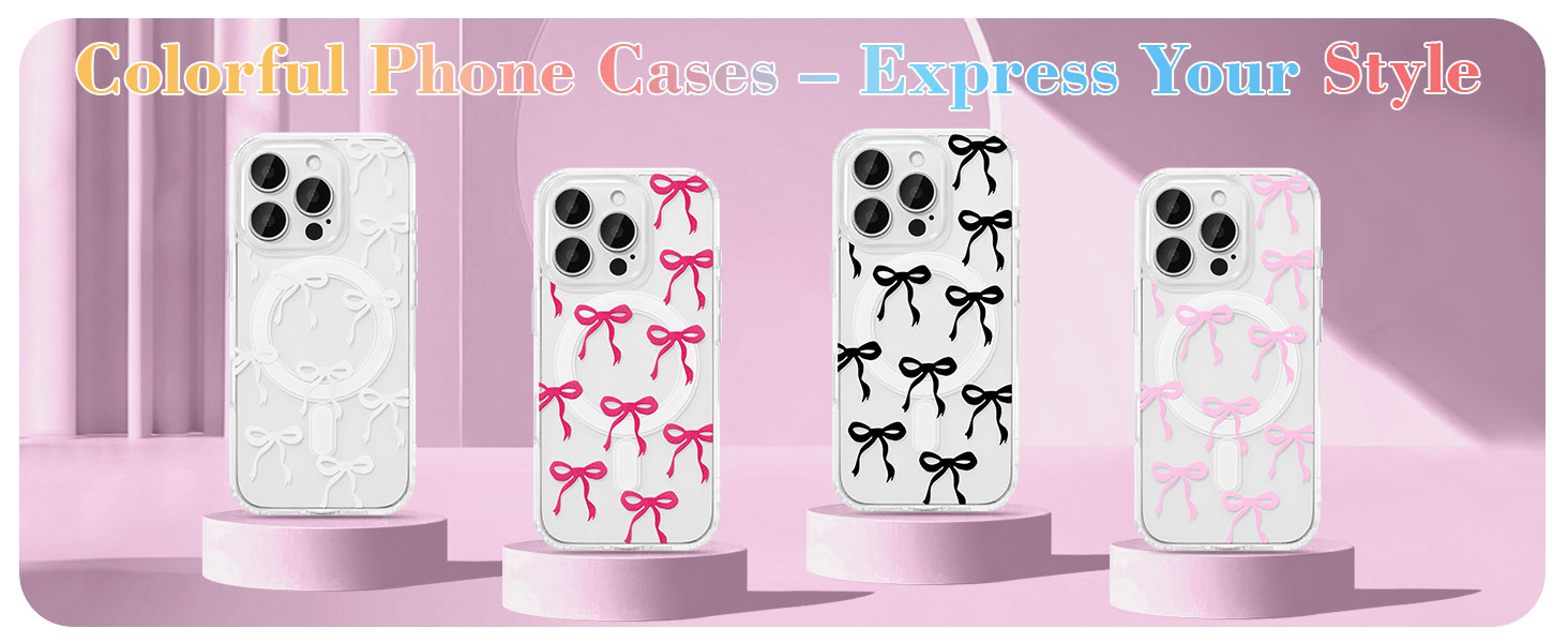 Amazon.com: UEEBAI Magnetic for iPhone 16 Pro Max Case, Bow Case Compatible with MagSafe ...