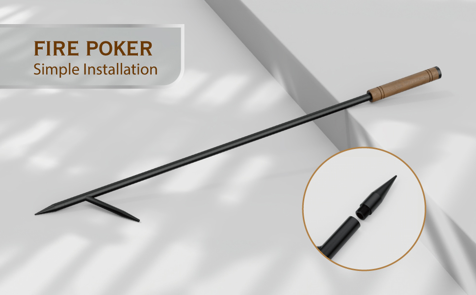 Amazon.com: Aiday 38 Inch Fire Poker with Blow Poke Function, Extra ...