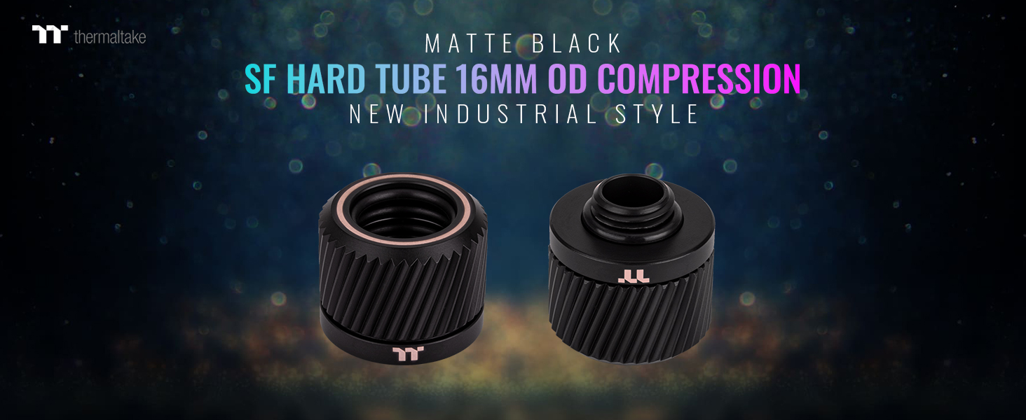 Amazon.com: Thermaltake Pacific SF Hard Tube 16mm OD Compression Matte Black/DIY LCS/Fittings CL ...