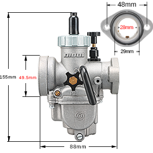 Amazon.com: NIBBI Carburetor PE28 Carb 28mm Carburetor Fit 200cc 250cc Flange Motorcycle Engines ...