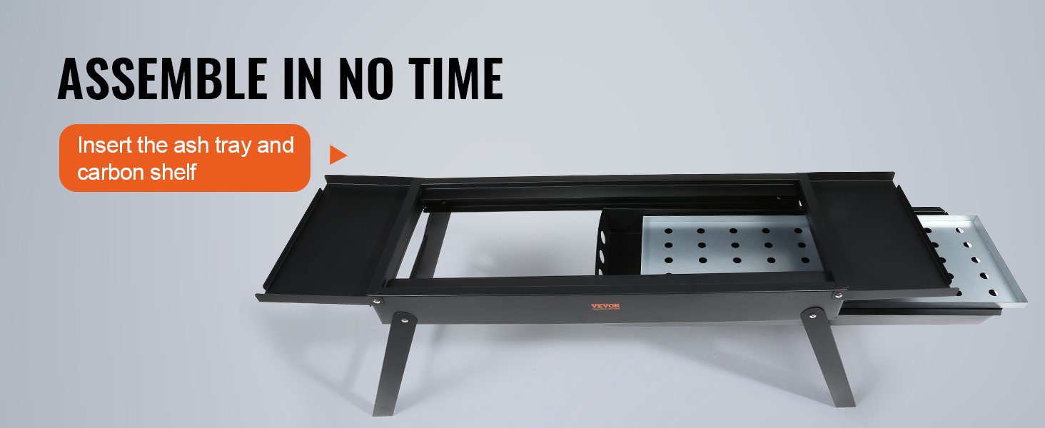 Amazon.com: VEVOR Portable Charcoal Grill 23 inch, Small Barbecue Grills Folding BBQ Grills ...