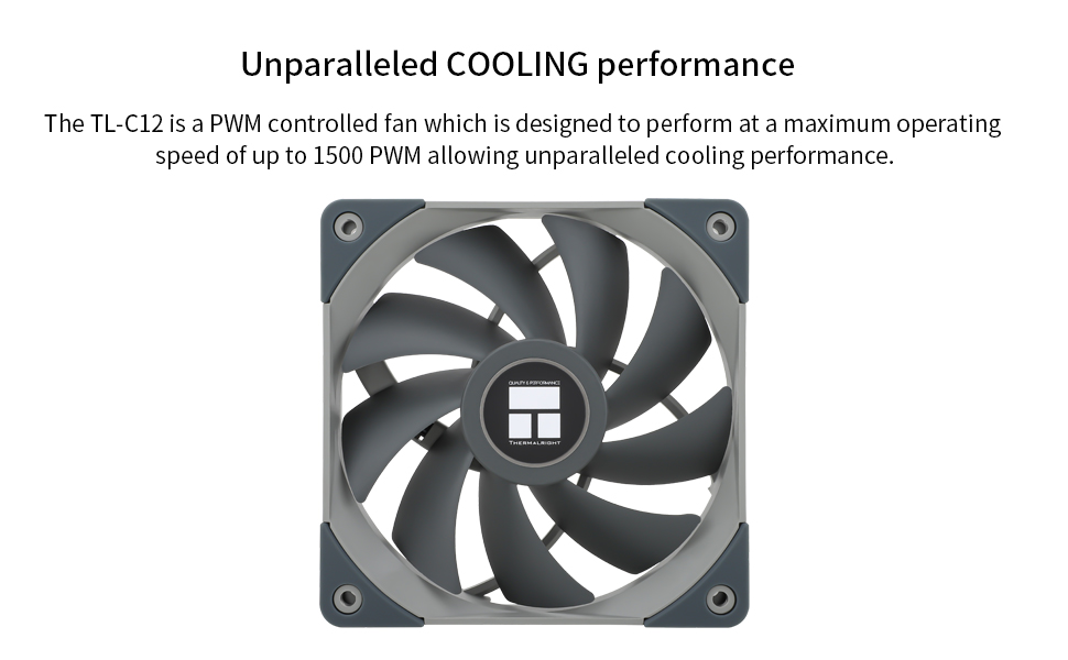 Amazon.com: Thermalright TL-C12 120mm CPU Fan, Computer case Fan, Quiet 4pin PWM PC Fan, 1500RPM ...