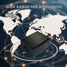 SinitoAula 5V1A Power Adapter Plug for Wall Outlet (UL Certified, Black, 1pcs), 5W USB Charger ...