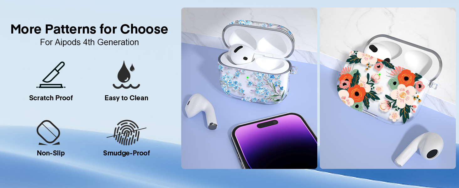 Amazon.com: Maxjoy for AirPods 4 Case, Clear AirPod 4th Generation Case Protective Soft Cute ...