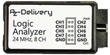 AZDelivery Logic Analyzer 8 CH, 24MHz mit USB-Kabel, kompatibel mit ...