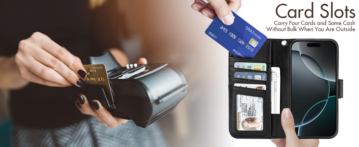 Amazon.com: Arae Compatible with iPhone 16 Plus Case Wallet with Card Holder,Wristlet Strap ...