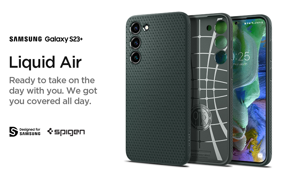 Amazon.com: Spigen Liquid Air Designed for Galaxy S23 Plus Case (2023) [Military-Grade ...