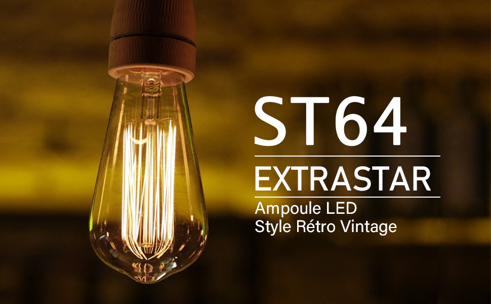 EXTRASTAR E27 Ampoule LED Vintage 4 Pack Edison Style Retro 6W Antique Lampe décorative Blanc ...