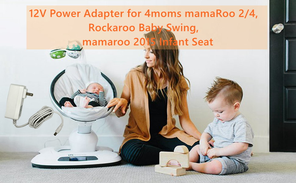 Amazon.com: 6ft Power Cord for 4moms mamaRoo 4, 12V 3A Charger for RockaRoo Baby Swing, AC ...