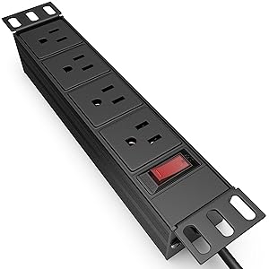 Amazon.com: 10" Rack PDU - 1U (4 Outlet) Power Distribution Unit 10 inch for Mini Racks w ...