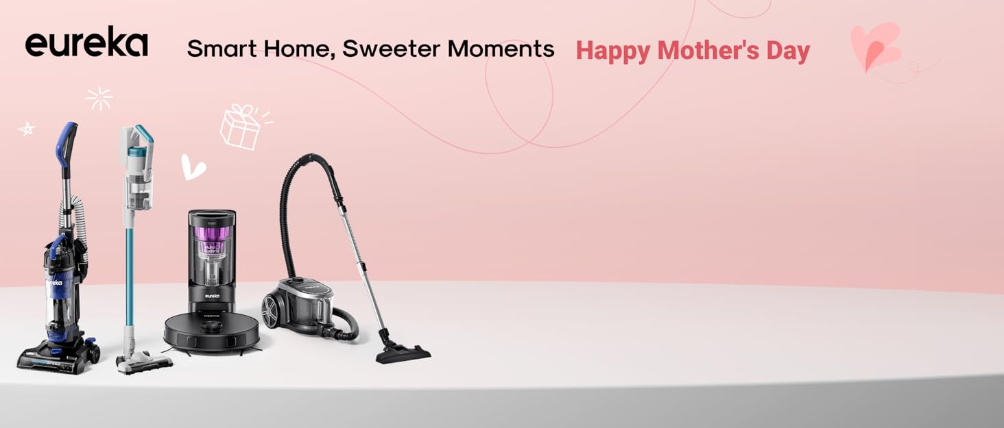 Eureka Powerful Bagless Upright Vacuum Cleaners Compact for Home Pets ...