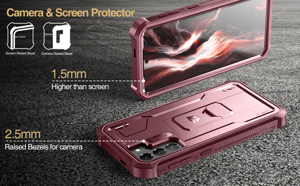 Dexnor Case for Samsung Galaxy S21 5G 6.2 Inch with Built-in Screen Protector Military Grade ...
