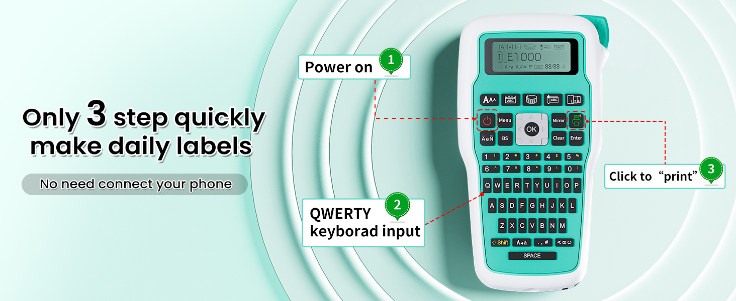 Label Maker Machine with Tape, Vixic E1000 Protable Cable Label Printer ...