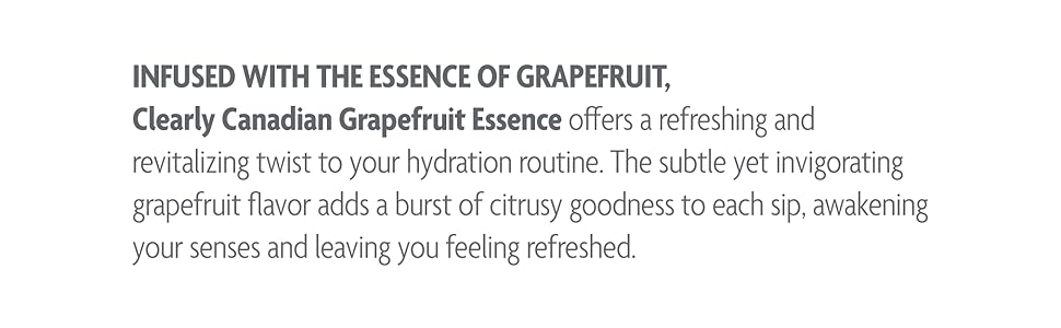Amazon.com: Clearly Canadian Clearly Sparkling Grapefruit Essence Unsweetened Flavored Sparkling ...