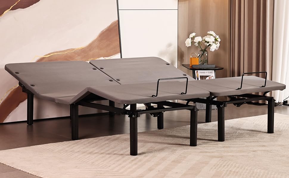 Amazon.com: Frassie Adjustable Bed Base Frame Frame Twin XL Electric Bed Base with USB Ports ...