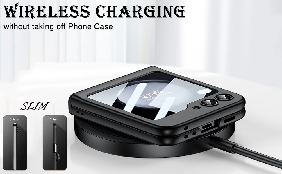 Amazon.com: STORMTAL for Samsung Galaxy Z Flip 5 Case, Hinge Protection, Built-in Screen ...