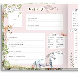 Schulfreunde - EINHORN: ein Album für meine Freunde, Geschenk für Schultüte Einschulung ...