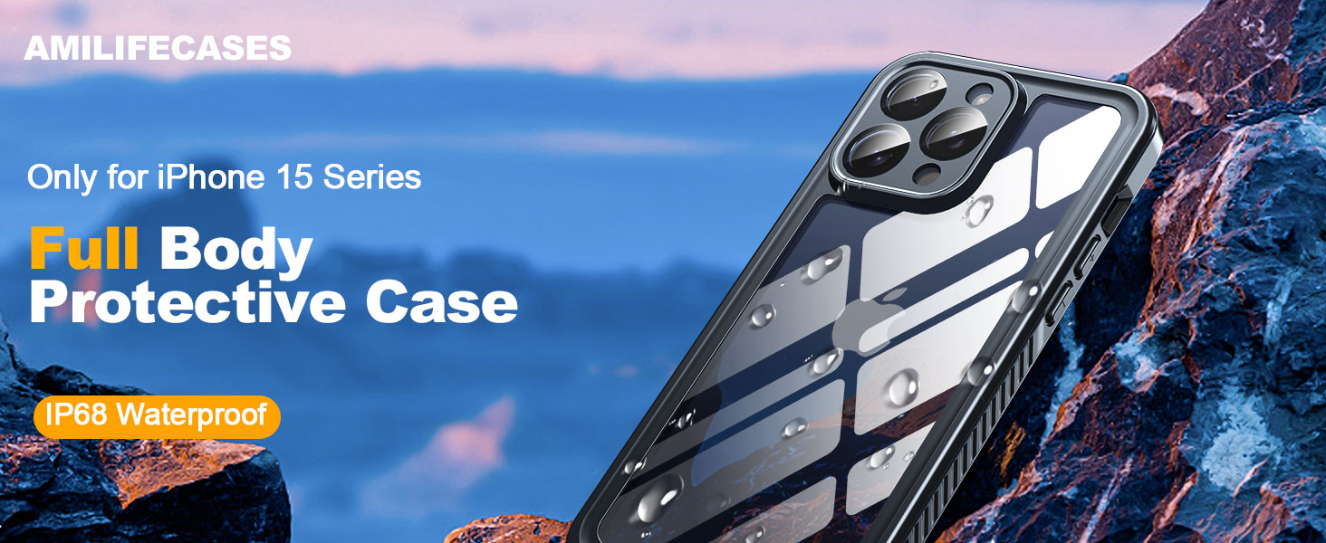 Amazon.com: AMILIFECASES for iPhone 15 Plus Case Waterproof, [Built-in Screen & Lens Protector ...