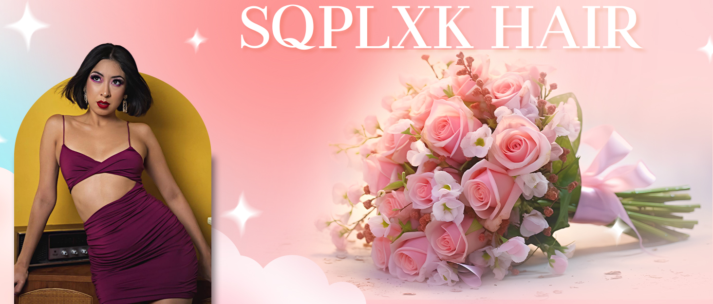 Amazon.com : SQPLXK Bob Wig Human Hair Pre-Bleached Knots Straight 13x4 Lace Front Wigs for ...