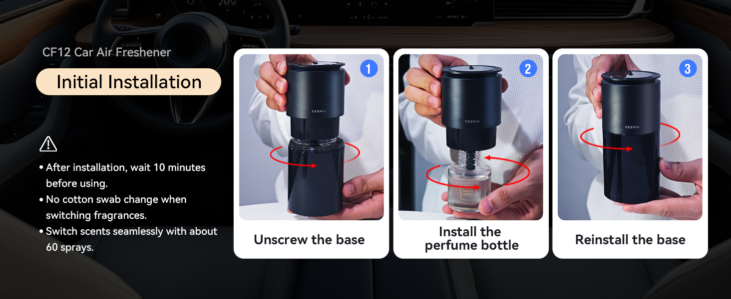 Amazon.com: Ceeniu Car Air Fresheners - F26/CF12/F39 Dedicated Perfume Refill - 45ml - Can be ...