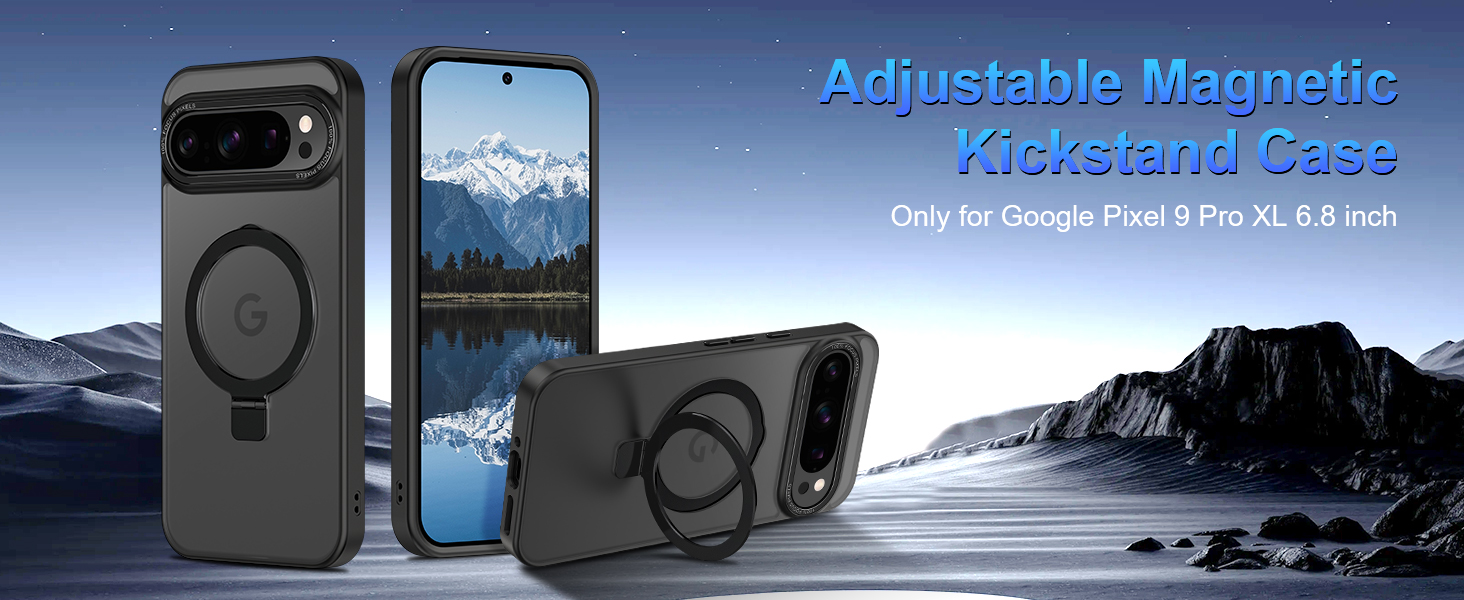 Amazon.com: Casehas for Google Pixel 9 Pro XL Case with Magnetic Invisible Stand [Military Drop ...
