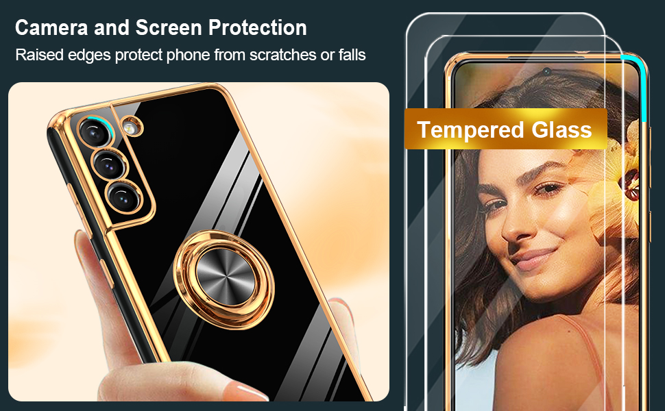 Amazon.com: LeYi for Samsung Galaxy S21 FE 5G Case: with Tempered Glass Screen Protector [2 Pack ...