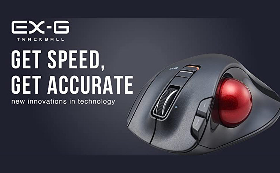 Amazon.com: ELECOM EX-G Trackball Mouse, 2.4GHz Wireless, Thumb Control ...