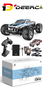 Amazon.co.jp: DEERC ラジコンカー オフロード 4WD こども向け 大人向け ブラシレスモーター 60km/h 四輪駆動 高速 1/18RCカー シェル2個 バッテリー2個 ...