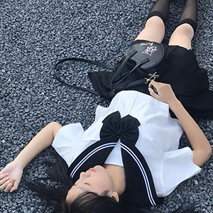 Amazon.co.jp: [Formemory] セーラー服 本格制服 コスプレ JK 女子高生 コスプレ 制服 ホワイト 長袖と半袖の2種類 セーラー服 スカート 蝶結び 3点セット ...