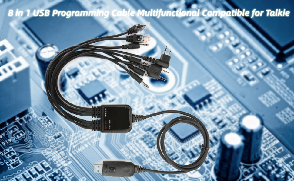 8 in 1 Multifunctional USB Programming Cable Compatible for Kenwood ...