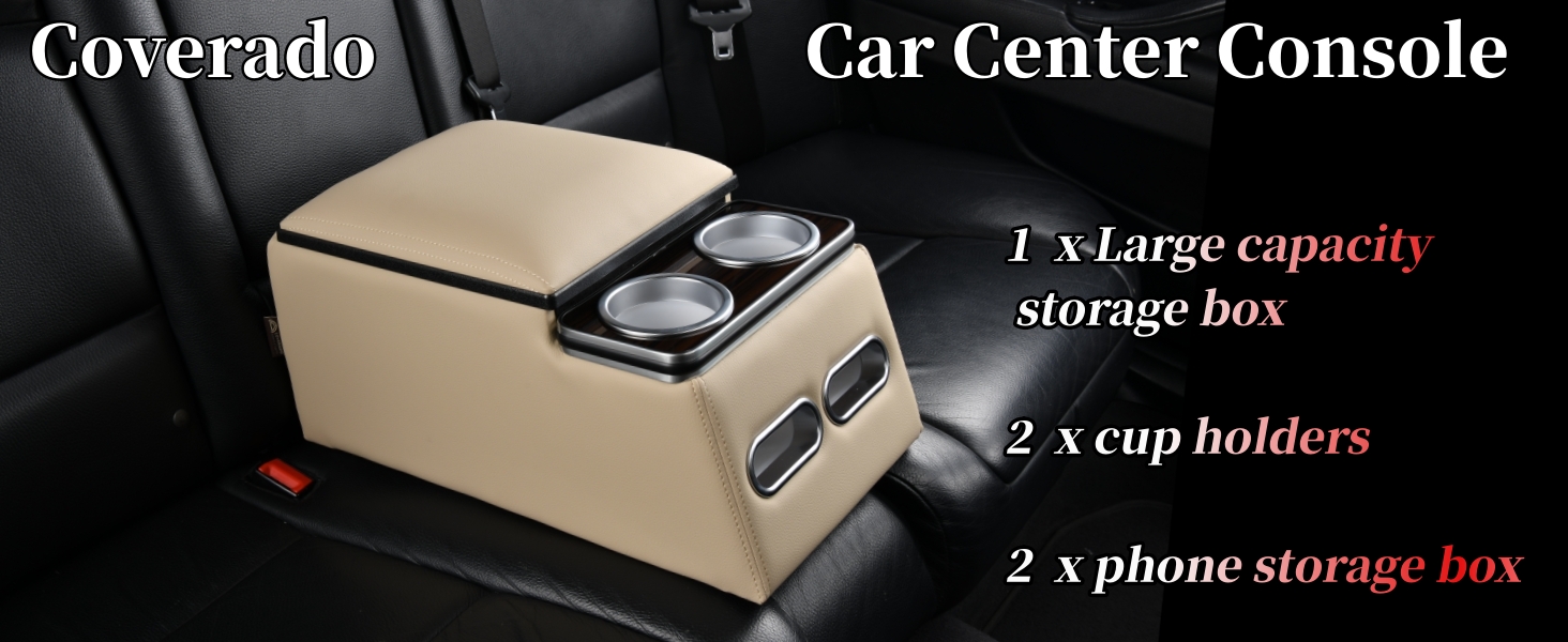 Amazon.com: Coverado Car Center Console, Universal Rear Bench Seat Consoles, Truck Seat ...