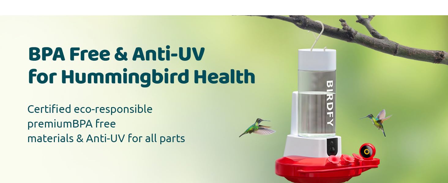Amazon.com : NETVUE Birdfy Hummingbird Feeder with Camera - 2K Dual Smart Cameras Solar Powered ...