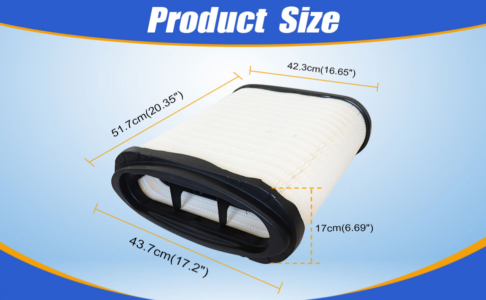 XQSMWF D37-1061 Filtro de aire de motor compatible con Kenworth T680 2023, apto para Peterbilt ...