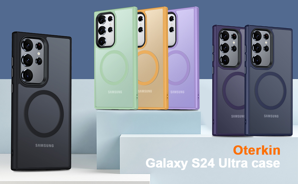 Amazon.com: Oterkin Magnetic for Samsung Galaxy S24 Ultra Case[Compatible with Magsafe] with ...