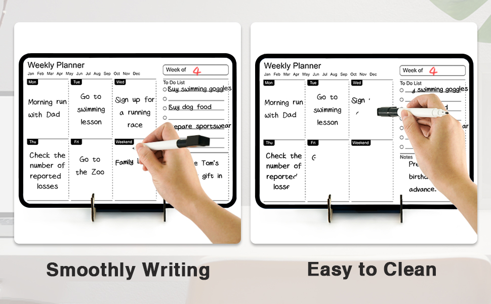 Amazon.com : SHOOFFICE Small White Board with Wood Pen Holder, 11.8" x ...