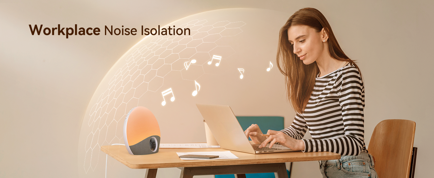 Dreamegg Sunrise Alarm Clock Wake up Light, Sound Machine with 30 Soothing Sounds, Digital Alarm ...