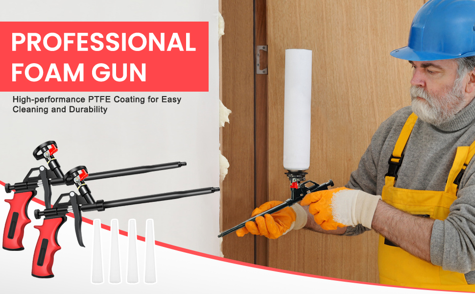 Spray Foam Guns, 2 Pcs Spray Foam Insulation Gun, Professional Foam Dispensing Gun, Heavy Duty ...