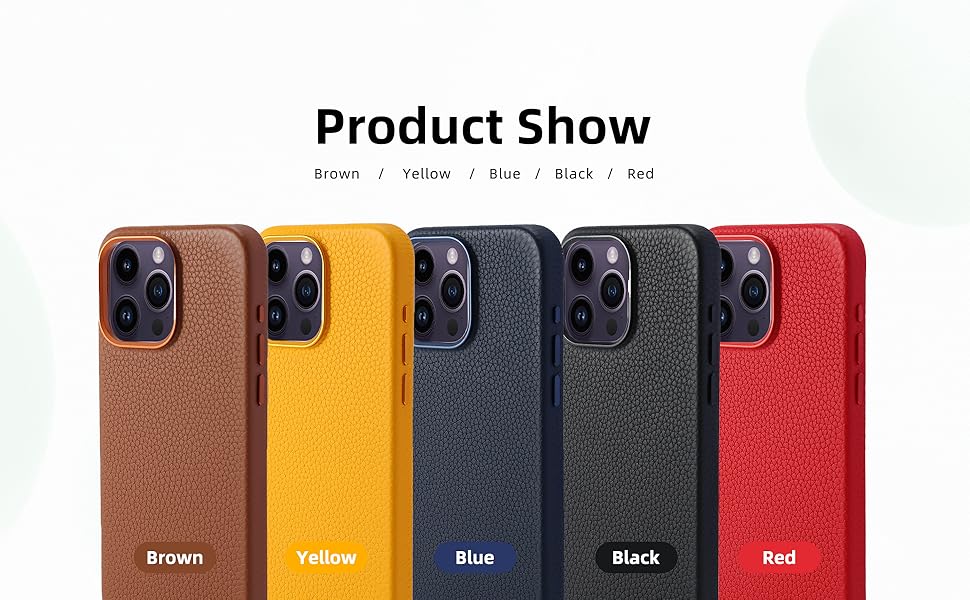 Amazon.com: InUnion Leather Case for iPhone 16 Pro Max Case Compatible with MagSafe- Stylish ...