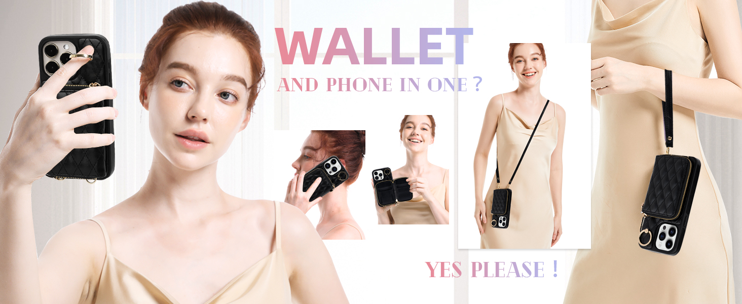 Amazon.com: Keallce Case for iPhone 14 Pro Max 6.7'' Wallet Case, Crossbody Zipper Purse Handbag ...