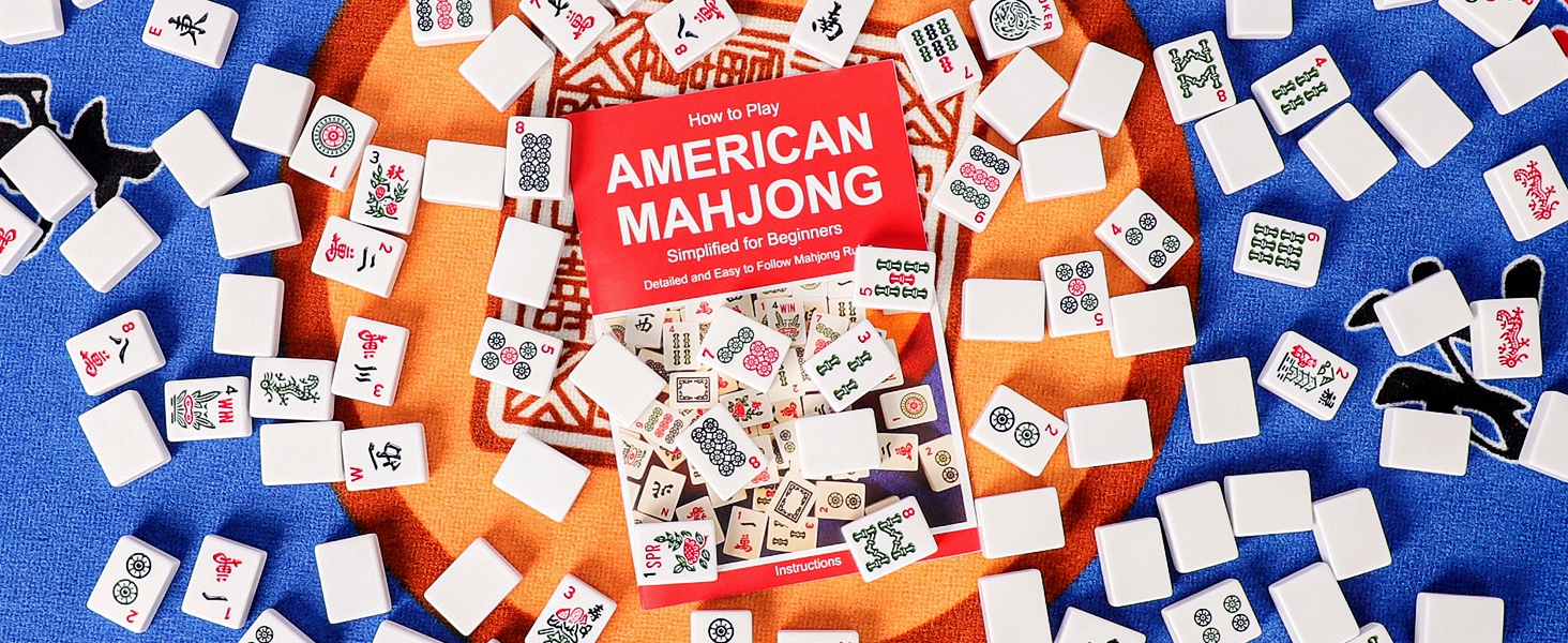 Amazon.com: GUSTARIA American Mahjong Game Set, 166 Quality White Tiles, 4 All-in-One Color Rack ...