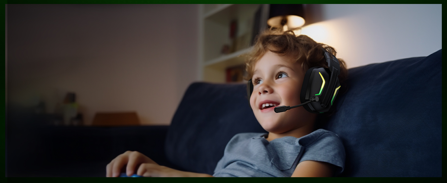 WESEARY WG1 Bluetooth Headset, 2,4G Wireless Gaming Headset mit Mikrofon für PS5, PS4, PC ...