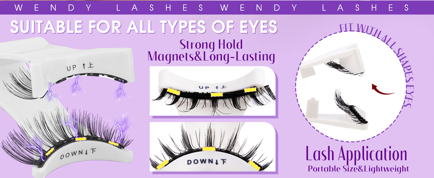 Amazon.com: Natural Look Magnetic Eyelashes with Applicator: Reusable, No Glue or Liner Needed ...