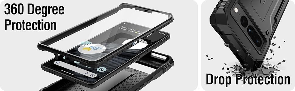 Amazon.com: Poetic Revolution Case Compatible with Pixel 7 Pro 5G, Full Body Rugged Shockproof ...
