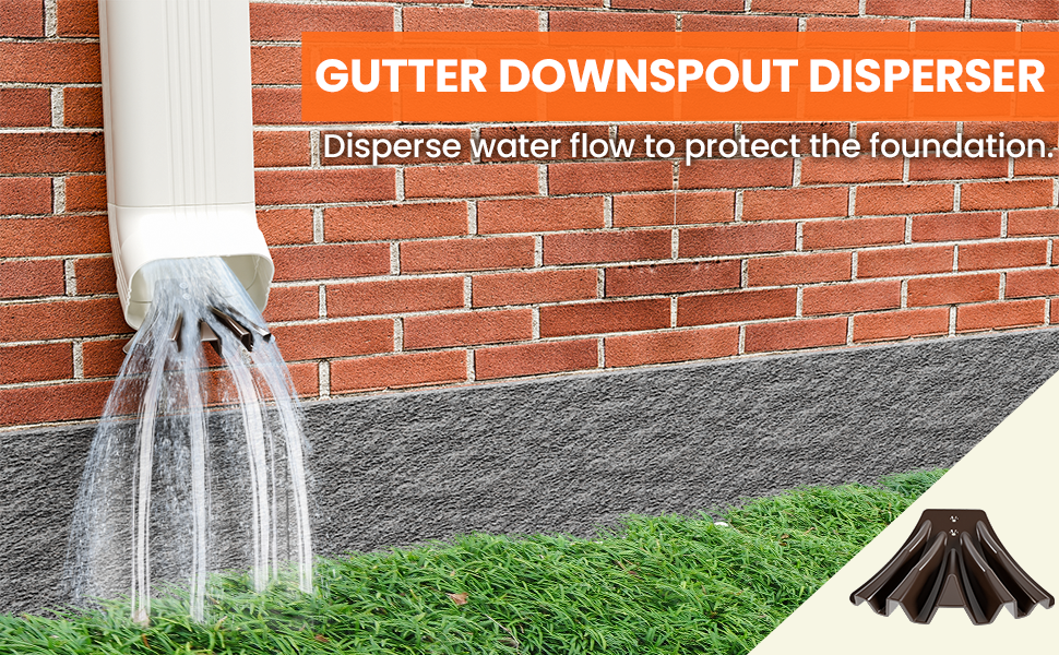 Somcthao Gutter Downspout Disperser - Rainwater Disperser for Gutter ...