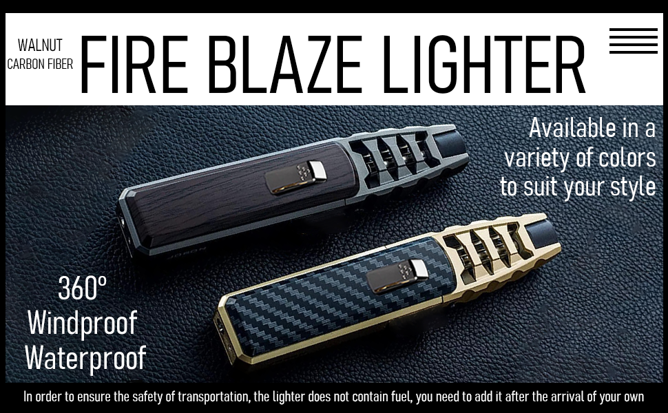 Amazon.com: Fire Blaze Lighter, Fireblaze Electric Lighter,Powerful Firepower Adjustable Dual ...