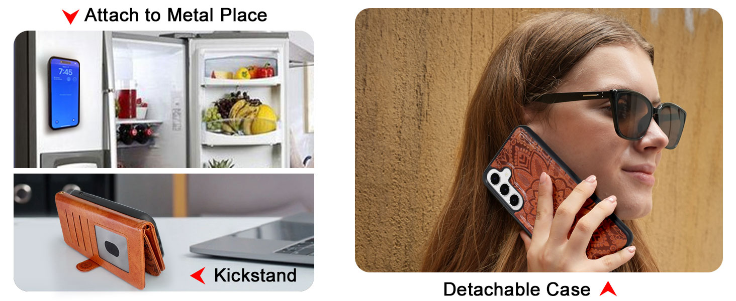 Amazon.com: Harryshell Compatible with Samsung Galaxy S25+ Plus Wallet Case Detachable Phone ...