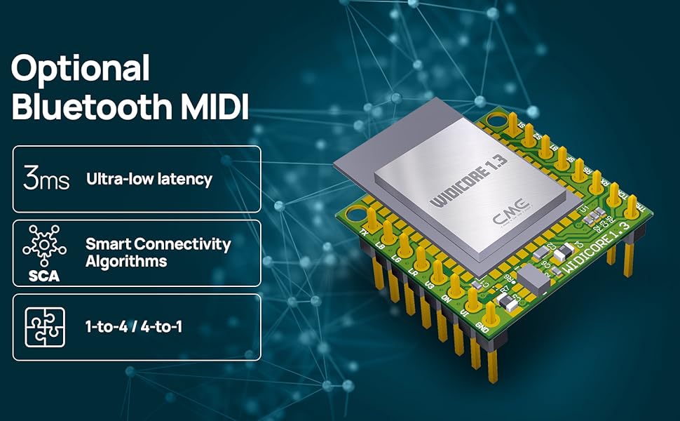 CME MIDI Thru5 WC - 1-in-5-out MIDI Thru/Split via 5-pin DIN with ...