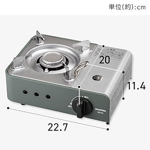 Amazon.co.jp: アイリスオーヤマ(IRIS OHYAMA) カセットコンロ 合金鋼 ミニ チャコール IGC-M1-H : ホーム＆キッチン