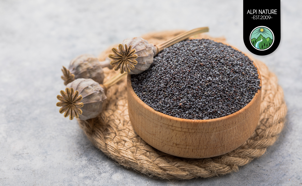 Blaumohn (500g), Mohnsamen ganz, Mohn ganz, 100% natürlich, zum Backen und Kochen, frei von ...